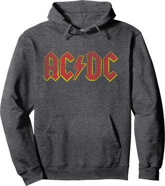 AC/DC Offizielles AC/DC Distressed Rot Logo Band Vintage Pullover Hoodie