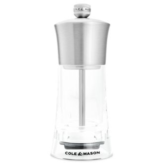 Cole & Mason Bromley Pfefferm&uuml;hle, Keramik-Mechanismus mit einstellbarer Grobheit, Acryl/Edelstahl, Pfefferm&uuml;hle, 150 mm, Gew&uuml;rzm&uuml;hle