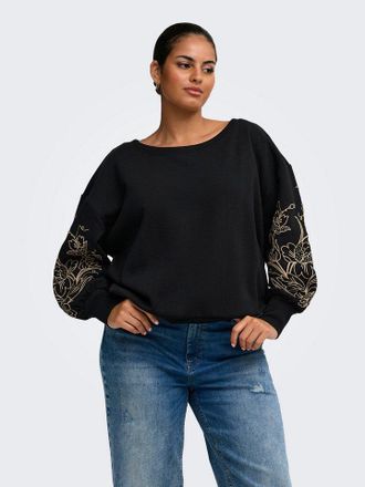 Only Carmakoma Sweatshirt CARDEBORAH L/S BOATNECK SWEAT JRS Baumwollmischung, regular fit