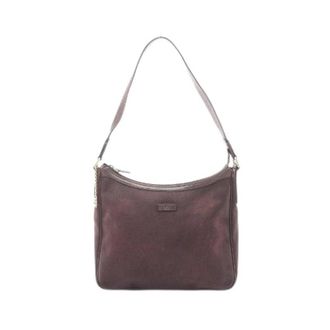 Gucci Pre-owned Schultertasche aus Leder und Canvas - - Pre-owned - Damen - Braun - ONE SIZE