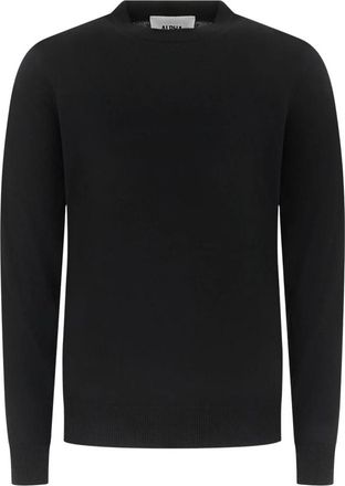 Alpha Studio Au7020C 1002 Rundhals Strickware - - Knitwear - Herren - Schwarzk - L
