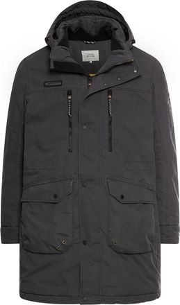 Camel Active Herren Parka mit Abnehmbarer Kapuze Schwarz, menswear-56