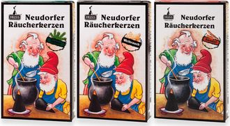 Huss Neudorfer Räucherkerzen 3er Pack - Klassische Mischung - Weihrauch, Sandel, Tanne - Die Intensiven (3 x 24 Stück)