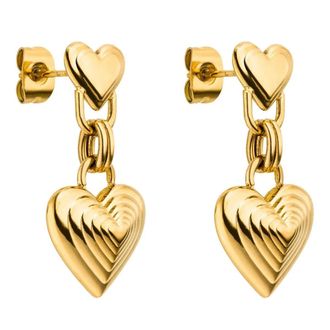 Purelei Ohrringe - Ohrringe Whispering Hearts - Gr. unisize - in Gold - f&uuml;r Damen