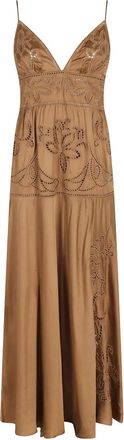 Ermanno Scervino Femme, Robes, Brun, Taille: 36 FR Sangallo Long Dress