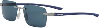 Tag Heuer Essential Silberne Rechteckige Sonnenbrille - - Accessories - unisex - Grau - 56 MM