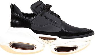 Balmain Low-Top Sneaker - Leather And Fabric Sneakers - Gr. 40 (EU) - in Schwarz - für Damen