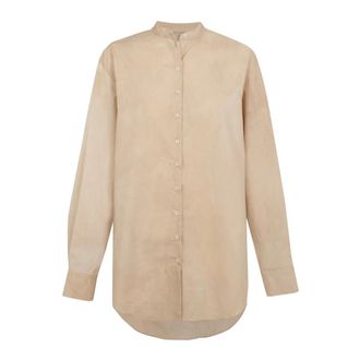 Cortana Beige Maltinto Popeline Hemd - - Blouses & Shirts - Damen - Beige - L