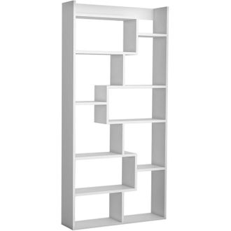 Habitat et Jardin Biblioth&egrave;que en bois Kuttap - 90 x 22 x 182 cm - Blanc