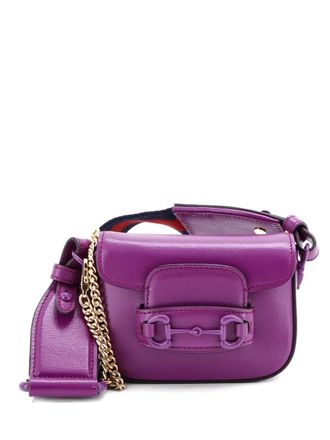 Gucci Horsebit 1955 Shoulder Bag Leather Super Mini crossbody bag - Violet