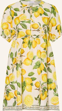 Darling Harbour Darling Harbour Kleid Mit Leinen weiss