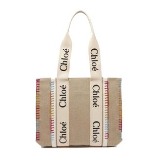 Chlo&eacute; Woody Medium Tote Bag - - Bags - Damen - Beige - ONE SIZE