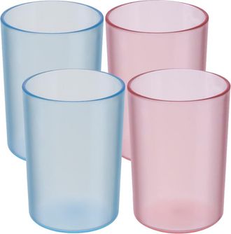 Artibetter BESPORTBLE 4 St&uuml;ck Wiederverwendbare Zahnb&uuml;rstenbecher aus Bruchsicherem Kunststoff Transparent Leicht Tragbar Mundsp&uuml;lbecher F&uuml;rs Badezimmer und Reis