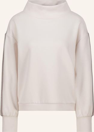 Monari Monari Sweatshirt Mit Schmucksteinen weiss