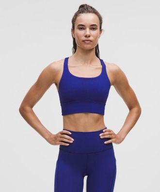 lululemon Energy BH Lang für Frauen - Größe 10 in Deep Sea Blue