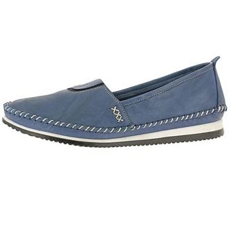 Andrea Conti 1887801 Mocassins pour Femme, Pointure:38 EU, La Couleur:Bleu