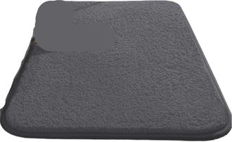 Generic Einfarbig verdickte Badezimmer rutschfeste Fu&szlig;matte Duschraumt&uuml;r saugf&auml;hig schmutzabweisend Toilette pelzig(Dark Gray,40x60cm)