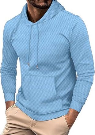 Generic Lightweigh Sweat &agrave; capuche uni pour homme Printemps et automne 2026 Printemps et Automne Sweat-shirt &agrave; manches longues Sweat dext&eacute;rieur V&ecirc;tements pour