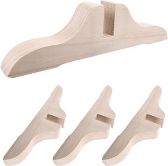 Amosfun Support De Paravent Bois 29X7.5X3.5Cm Lot De 4 Pieds Stables pour Cloison Mobile Int&eacute;rieur Support De S&eacute;parateur De Pi&egrave;ces Facile &Agrave; Installer pour Mai