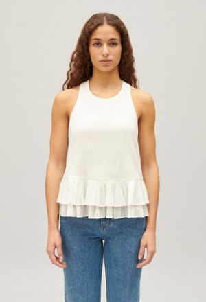 Claudie Pierlot Kurzes Top mit Volantbesatz