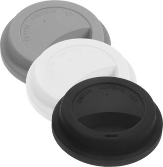 Hemoton 3st&uuml;cke Silikon-becherdeckel Wiederverwendbar F&uuml;r to Go Becher Passend F&uuml;r Keramik Und Glastassen Hitzebest&auml;ndige Becherabdeckung Mit Auslaufsicherem 