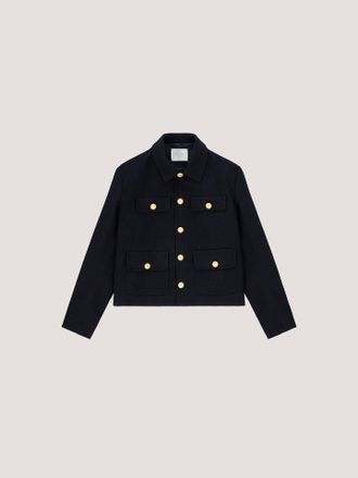 Circolo 1901 Cropped diagonal jacket Blu Navy diagonal / 40