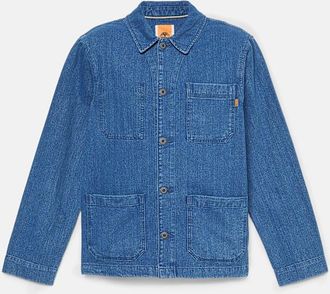 Timberland Kempshire Chore Jeansjacke mit Fischgr&auml;tmuster f&uuml;r Herren in Dunkelblau, Herren, Blau, Gr&ouml;&szlig;e
