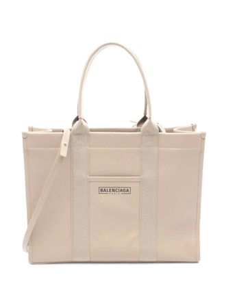 Balenciaga sac cabas en cuir verni (années 2010) - Tons neutres