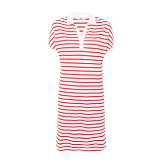 Tommy Hilfiger Wei&szlig;e Lyocell Polo Midi Kleid - - Dresses - Damen - Mehrfarbig - XS