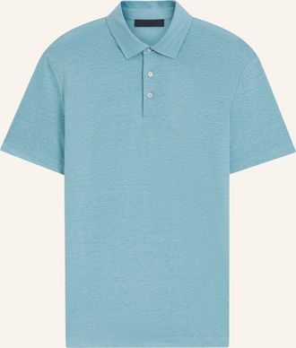 HUGO BOSS Strick-Poloshirt Parris Aus Leinen blau
