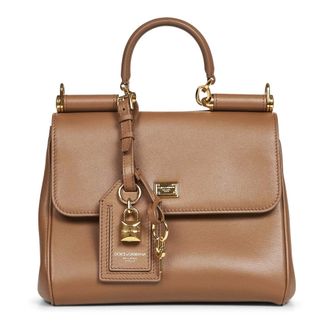 Dolce & Gabbana Femme, Sacs, Brun, Taille: ONE Size My Sicily Top Handle Bag