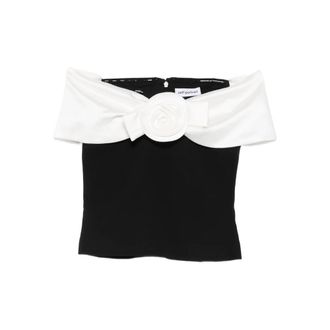 Self Portrait Crepe Off-shoulder Top
