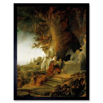 Fine Art Prints Artery8 Rembrandt Christus und Maria Magdalena am Grab Gerahmter Druck 30x40 cm