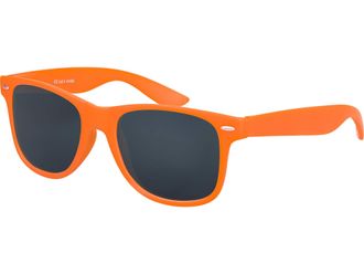 Balinco Hochwertige Nerd-Sonnenbrille, Retro, Vintage, Gummi, Unisex, mit Federscharnier, 101 Farben, Orange