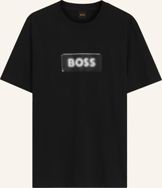 HUGO BOSS T-Shirt Te_Effect Regular Fit schwarz