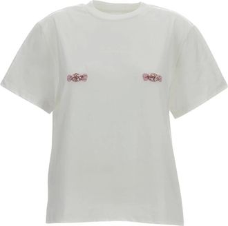 Des_Phemmes DES Phemmes, Femme, Tops, Blanc, Taille: 36 FR T-Shirt Classique Ras du Cou