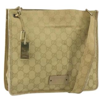 Gucci Sac bandouli&egrave;re en toile Pre-owned - Femme - Pre-owned - Beige - Taille: ONE Size