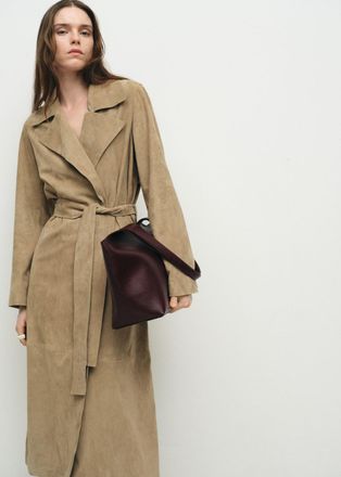 Mango Grand sac cabas bordeaux - Femme - Taille unique - MANGO