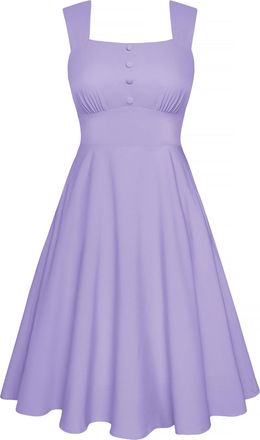 Belle Poque Damen Kleider Damenkleidung Quadratischer Ausschnitt ärmellose A-Linie Midi Partykleid Sommer lässig fließend Swing Sonnenkleid