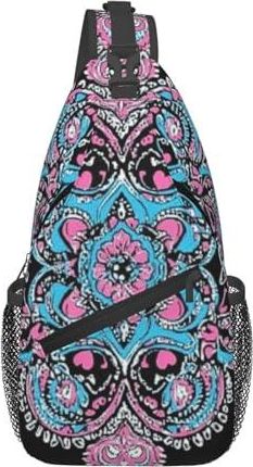 Generic The Vibrant Mandala Sac &agrave; bandouli&egrave;re Sac &agrave; bandouli&egrave;re Sac &agrave; dos de voyage Sac &agrave; dos &agrave; bandouli&egrave;re pour homme Sac &agrave; dos de randonn&eacute;e Sac