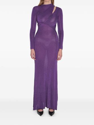 Self Portrait Kleid mit Cut-Outs - Violett