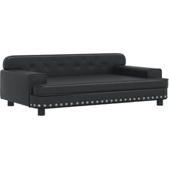 vidaXL Kindersofa Schwarz 90x53x30 cm Kunstleder - Vidaxl