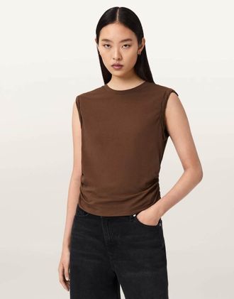 AllSaints West - Tanktop in Pekannussbraun