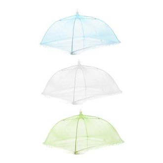 SOLUSTRE Couvre-Plats Pliables en Maille Anti-Insectes 32X32X15 Cm Protection Alimentaire R&eacute;utilisable pour Cuisine Et Table &Agrave; Manger