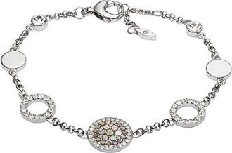 Fossil Bracelet Pour Femmes, 19 Cm + 2 Cm DExtension Gris, Bracelet En Acier Inoxydable Argenté, JF02311040, Gris argenté
