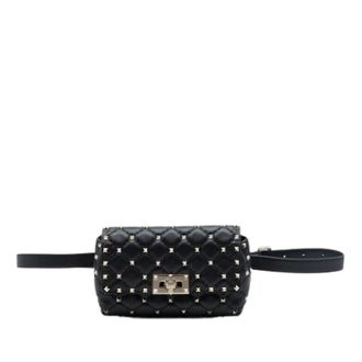 Valentino Pre-owned Quilted Rockstud Belt Bag - - Pre-owned - Damen - Schwarzk - ONE SIZE