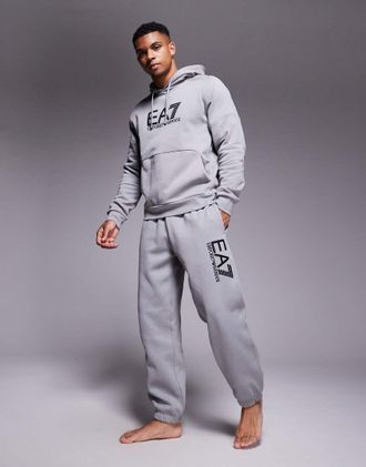 Emporio Armani Armani EA7 - Train Visibility - Pantalon de jogging densemble à logo - Gris