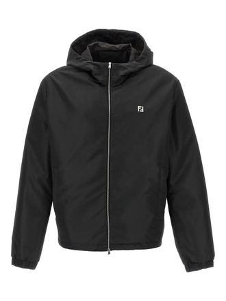 Fendi Bomberjacke mit Logo - Schwarz