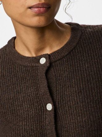 Pieces Strickjacke PCSILLY LS O-NECK KNIT CARDIGAN NOOS BC Materialmix, regular fit