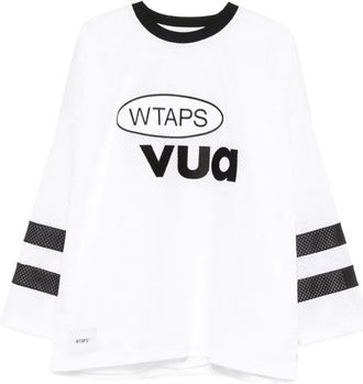 Wtaps t-shirt Netminder à détail rayé - Blanc